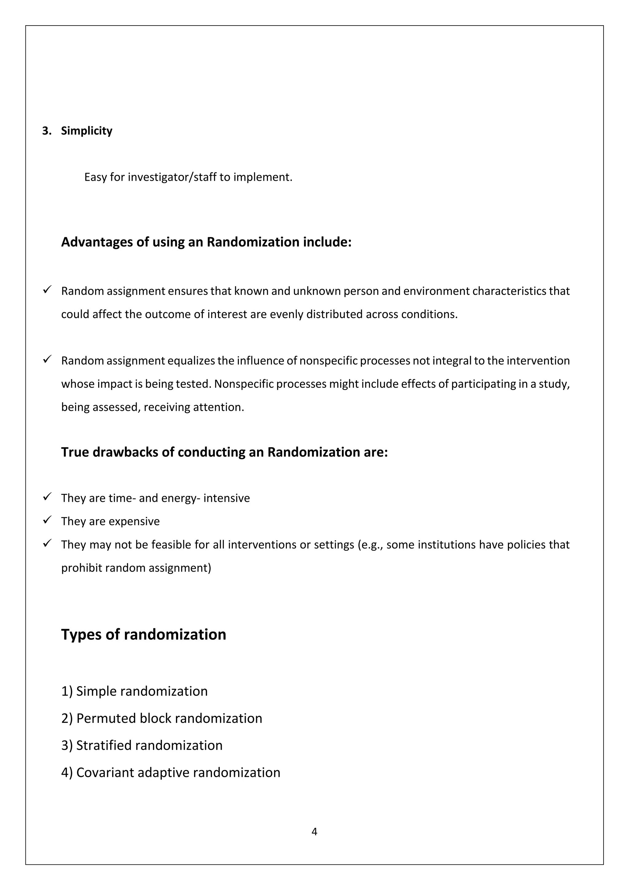 Methods of randomization final | PDF