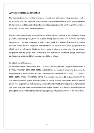 Methods of randomization final | PDF