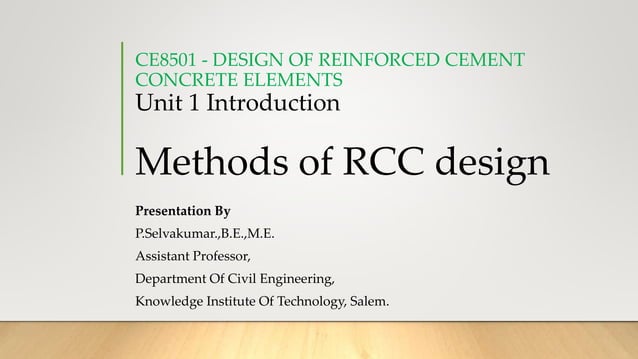 Methods of rcc design | PPTX