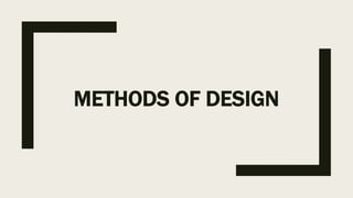 Methods of rcc design | PPTX