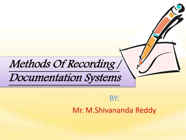 Methods of recording | PPTX