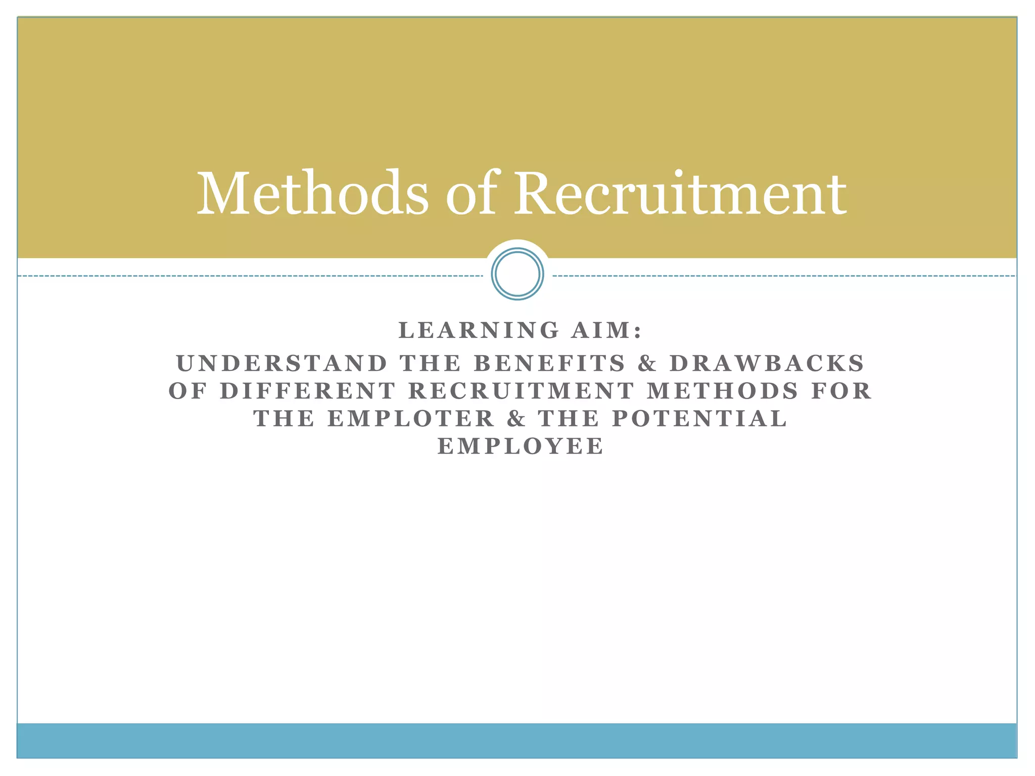 Methods of Recruitment | PPTX