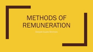 methods of remuneration human resource management | PDF | Business ...
