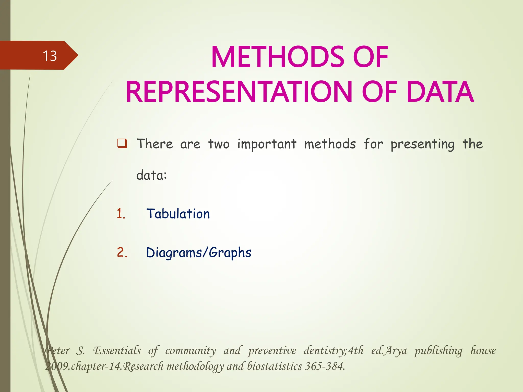 METHODS OF REPRESENTATION OF DATA . pptx | PPTX