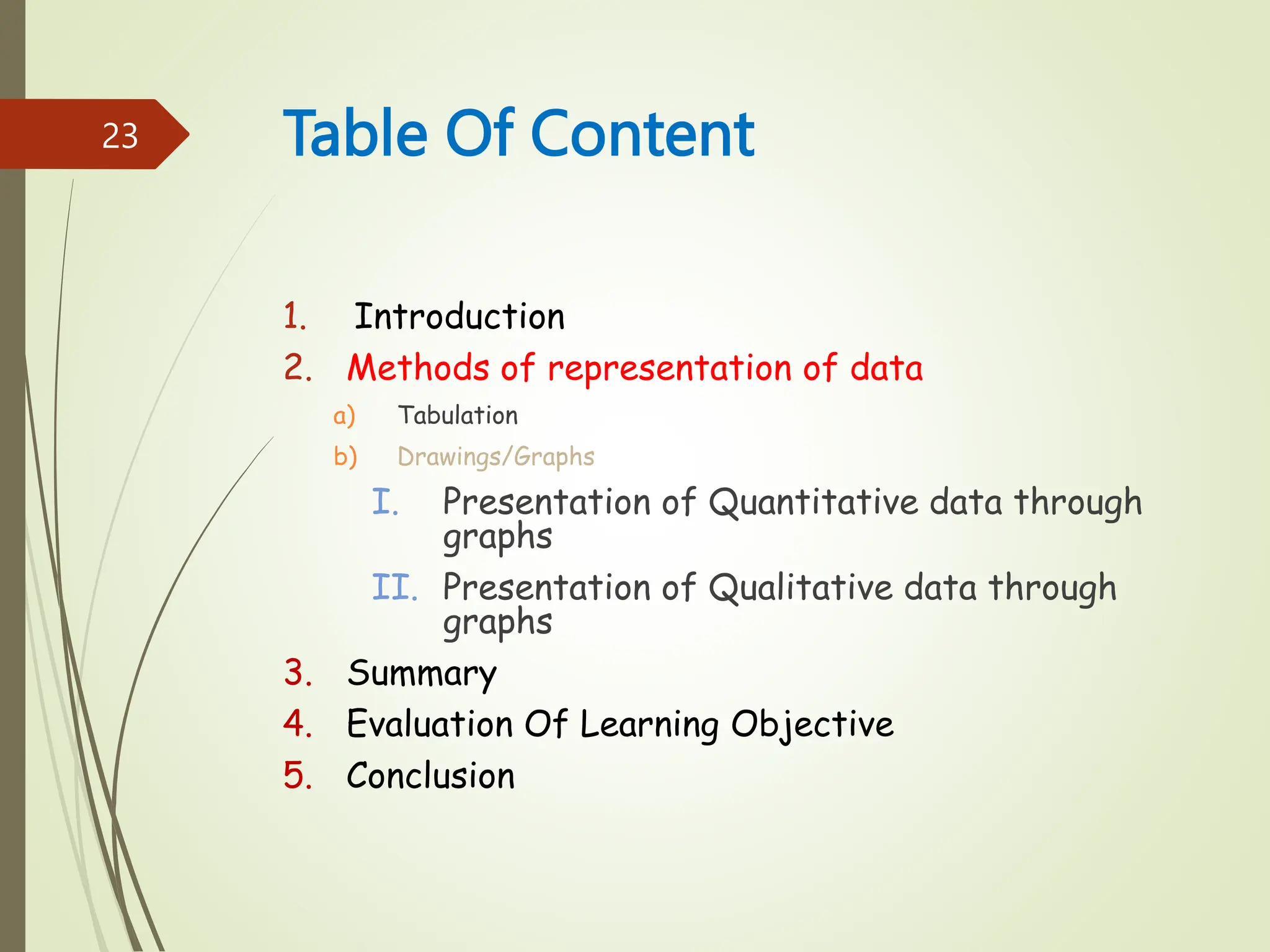 METHODS OF REPRESENTATION OF DATA . pptx | PPTX