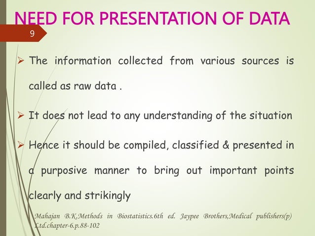 METHODS OF REPRESENTATION OF DATA . pptx | PPTX