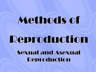 Methods of reproduction | PPTX