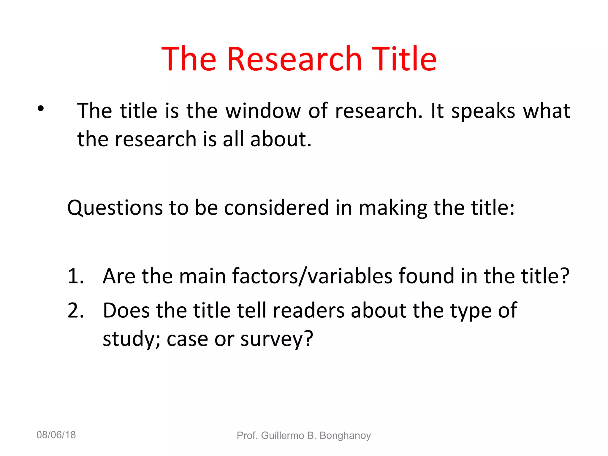 Methods of research | PPT
