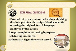 Methods of research -Historical research | PPTX