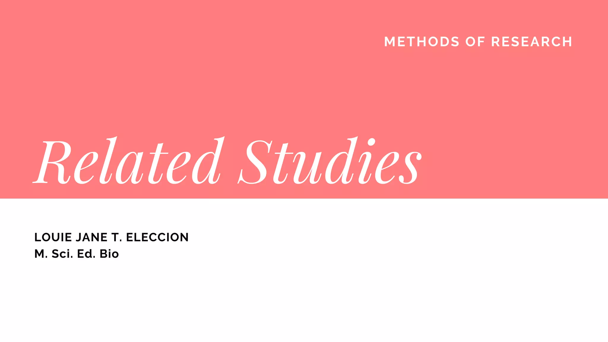 What is meant by 'Related Studies' in the Methods of Research? | PPTX