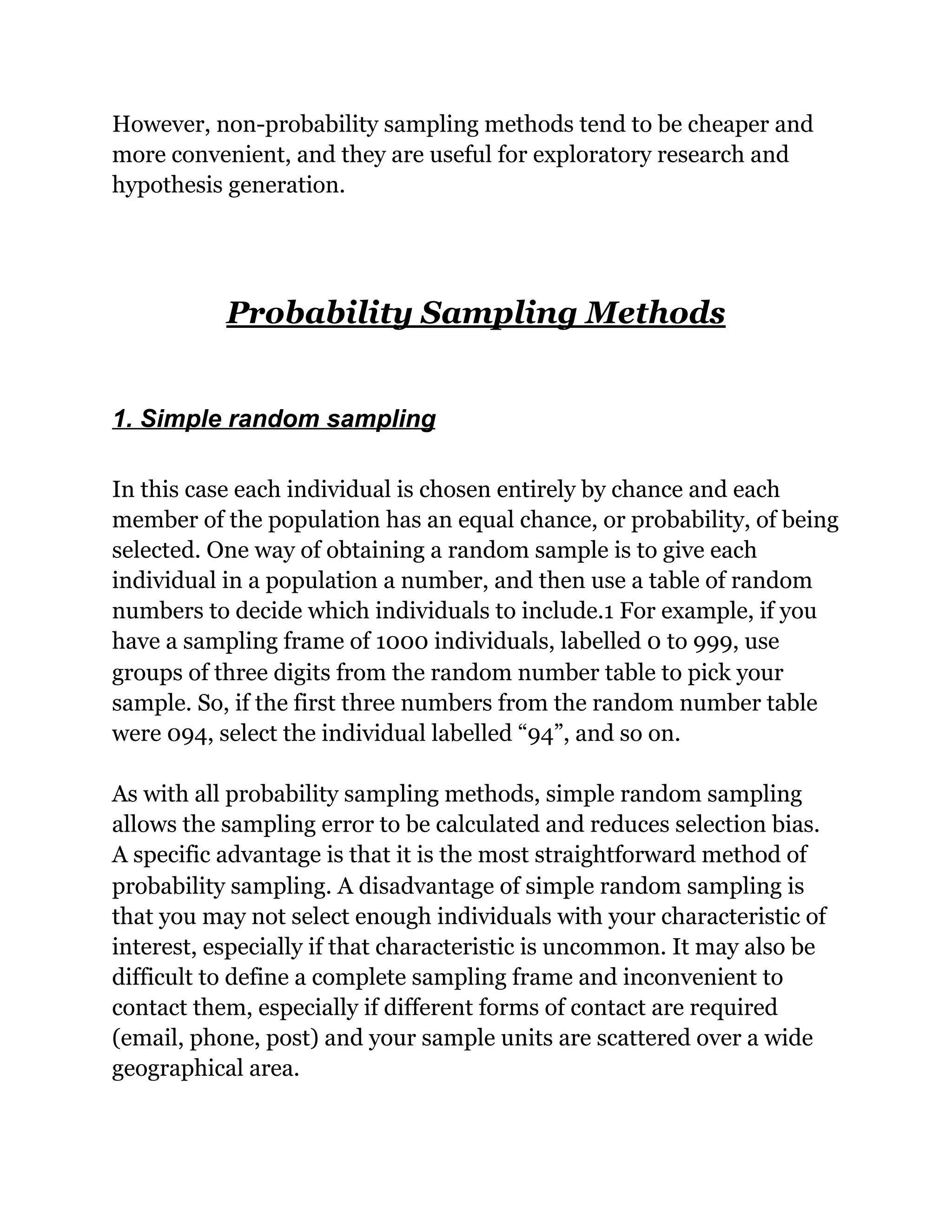 Methods of sampling for Research Paper | Dehradun, Uttrakhand | PDF