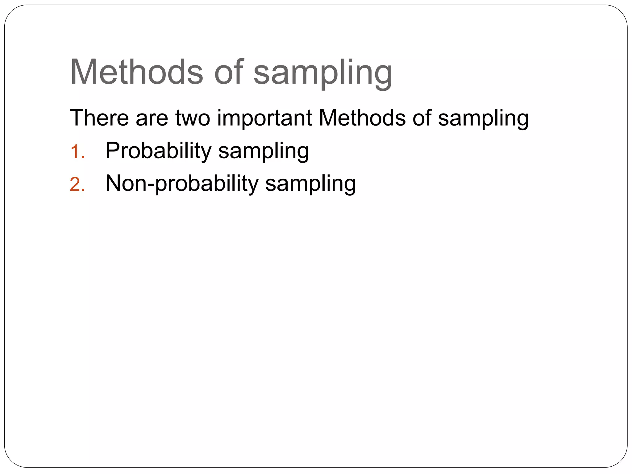 Methods of sampling | PPTX