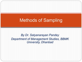 Methods of sampling | PPTX