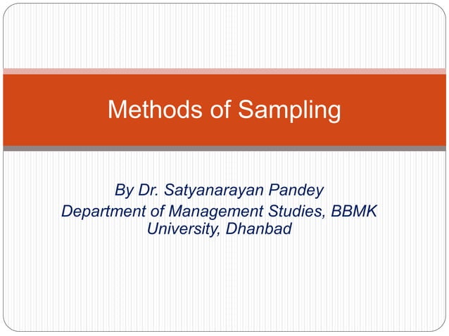 Methods of sampling | PPT