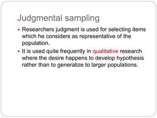 Methods of sampling | PPTX