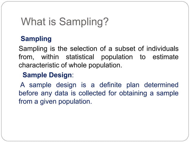Methods of sampling | PPTX | Science