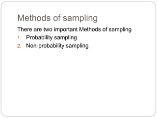 Methods of sampling | PPTX