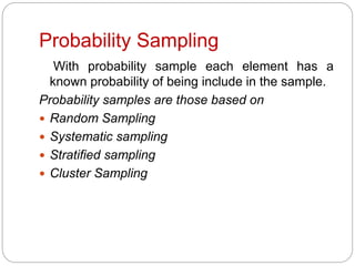 Methods of sampling | PPTX