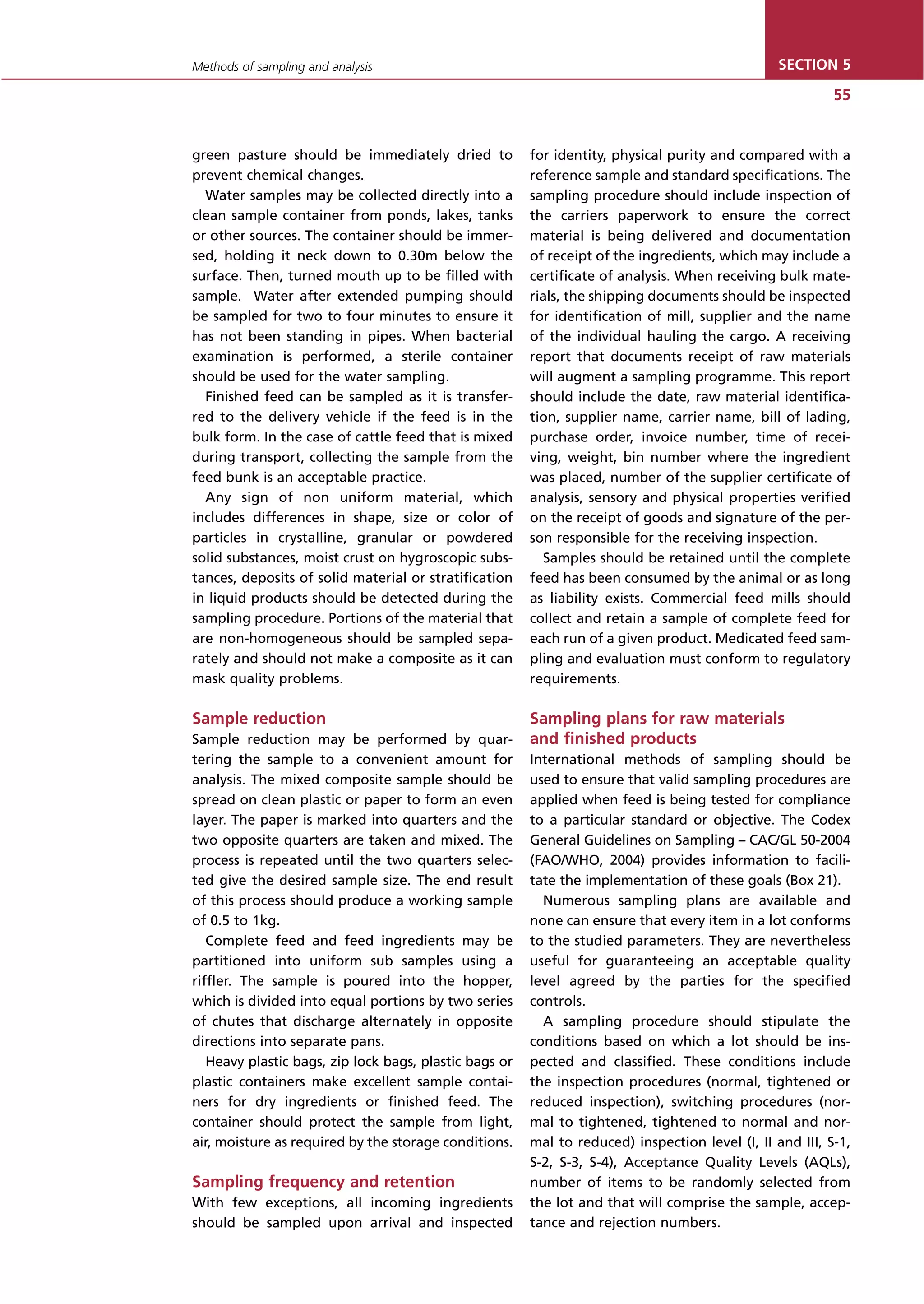 Methods of sampling and analysis | PDF