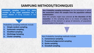 Methods of sampling | PPT