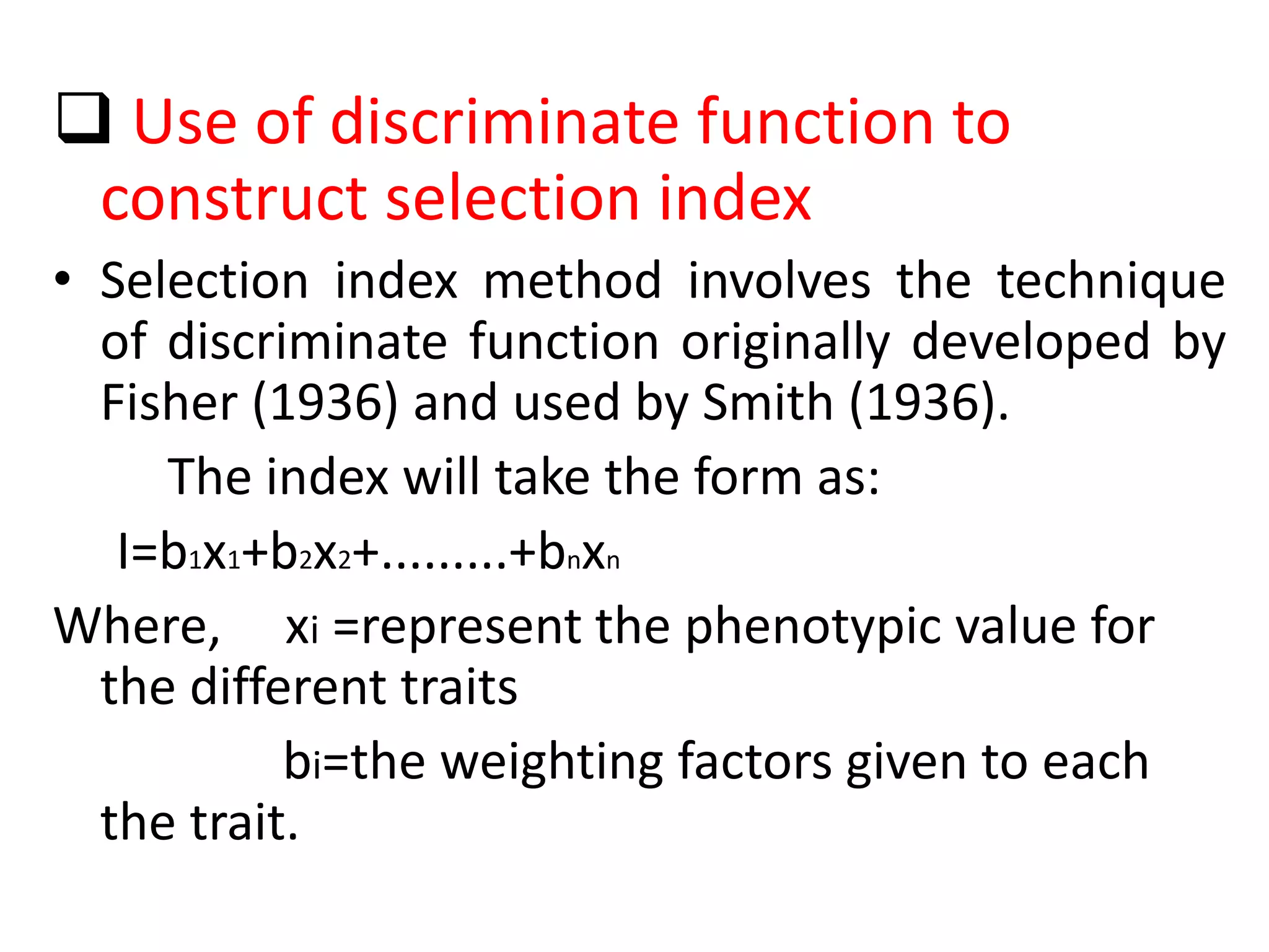 Methods of selection in animal genetics and breeding | PPTX
