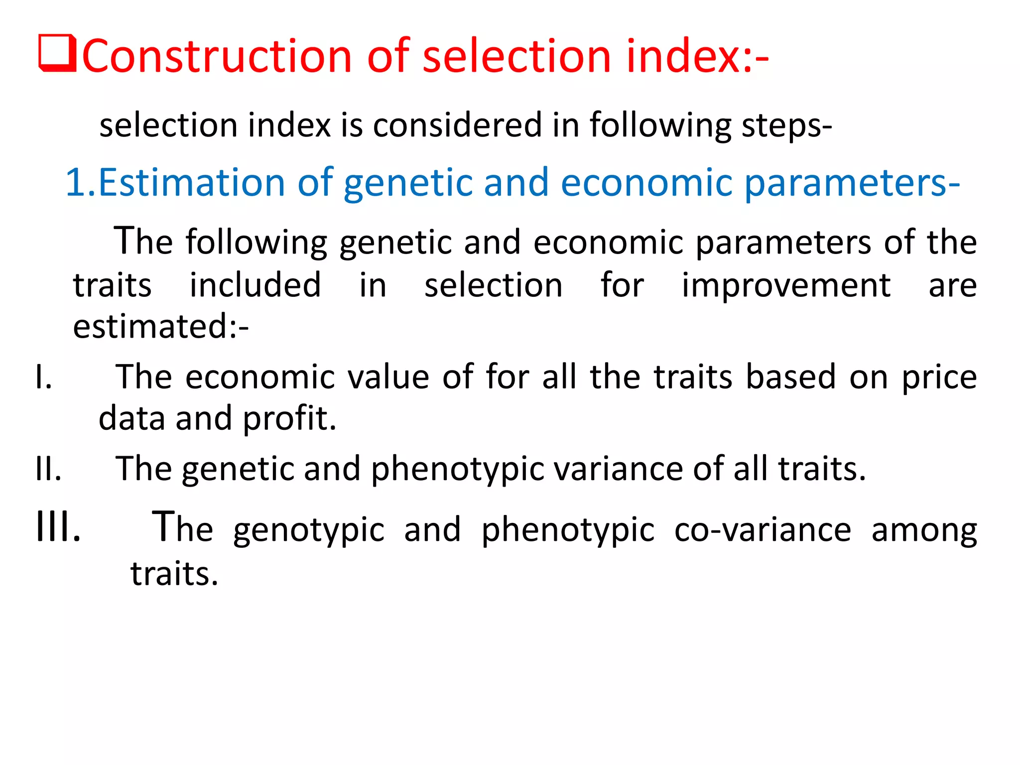 Methods of selection in animal genetics and breeding | PPTX