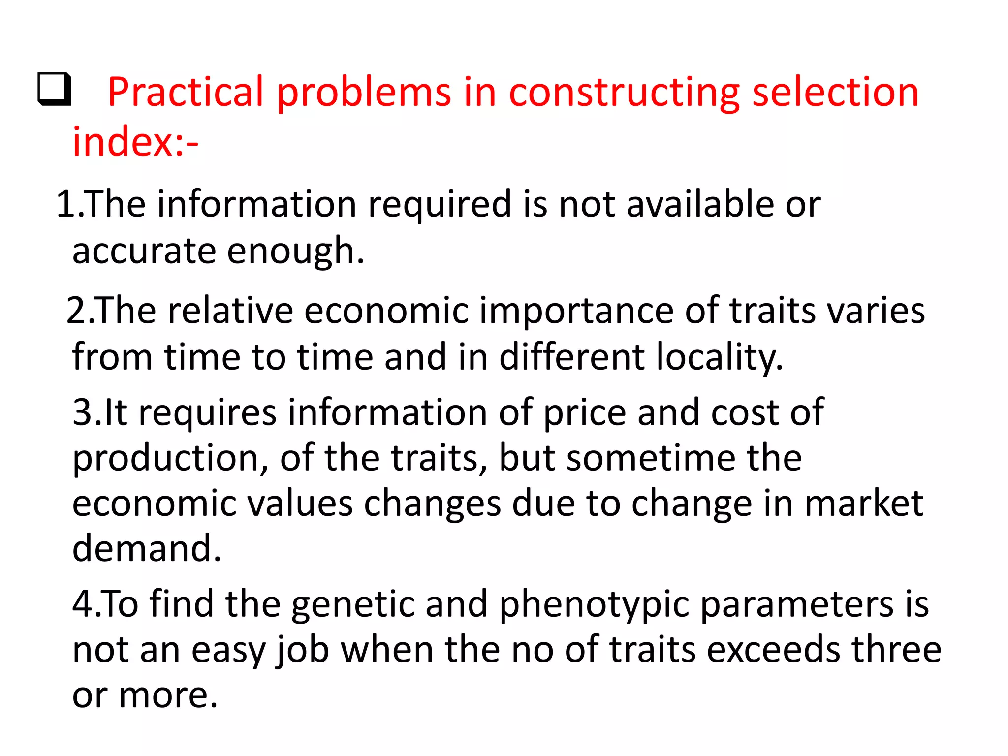 Methods of selection in animal genetics and breeding | PPTX