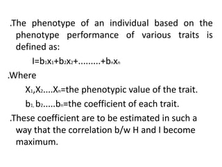 Methods of selection in animal genetics and breeding | PPTX