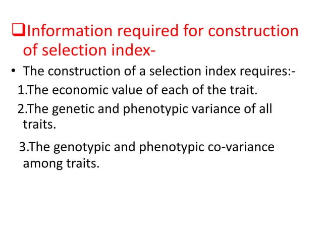 Methods of selection in animal genetics and breeding | PPTX