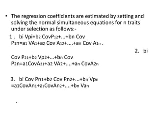 Methods of selection in animal genetics and breeding | PPTX