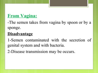 Methods of semen collection in animals | PPT