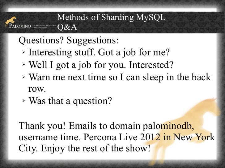 Methods Of Sharding Mysql