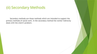 METHODS OF SOCIAL WORK. it contains the meaning | PPTX