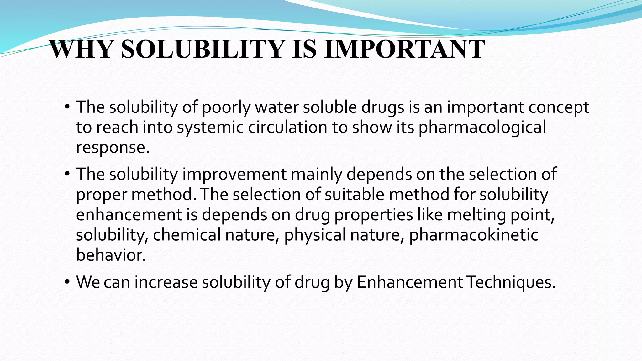 Methods of solubility enhancements | PPTX