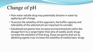 Methods of solubility enhancements | PPTX
