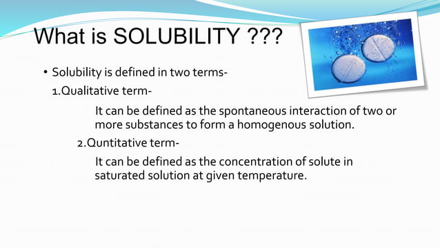 Methods of solubility enhancements | PPTX | Chemistry | Science