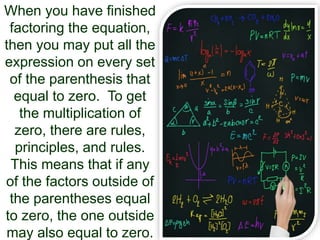 Methods of Solving Quadratic Equations | PPSX
