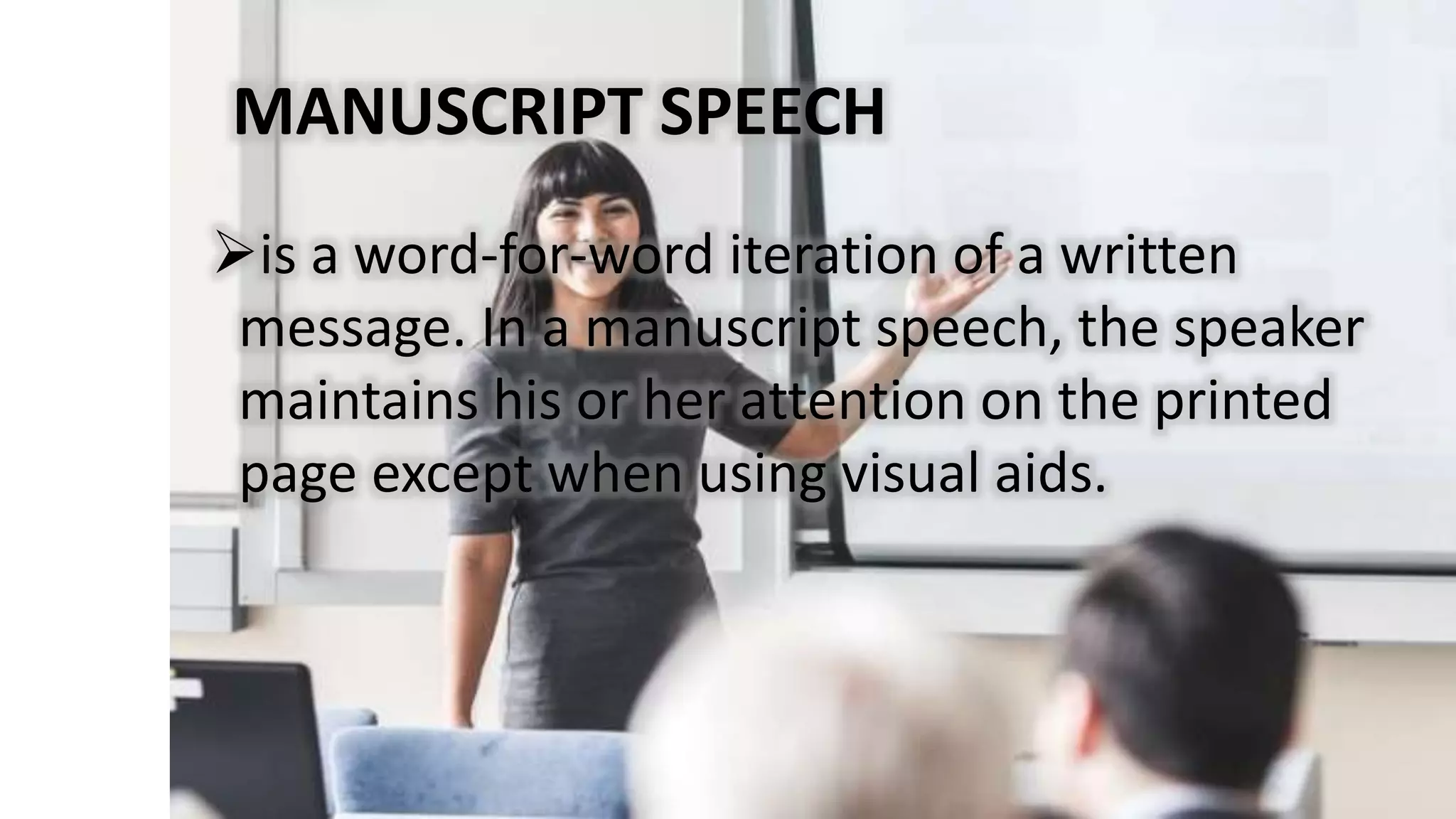 Methods of speech delivery | PPTX