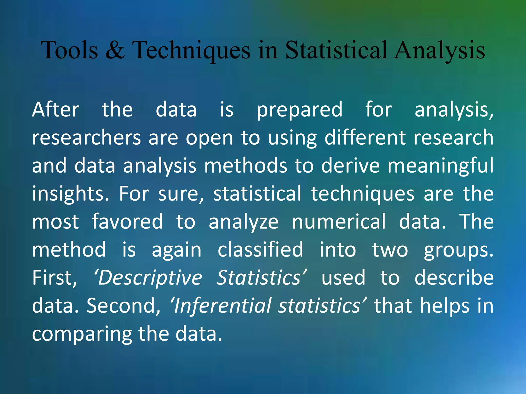 Methods of Statistical Analysis & Interpretation of Data..pptx