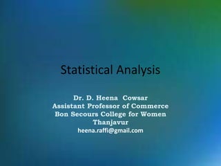 Methods of Statistical Analysis & Interpretation of Data..pptx