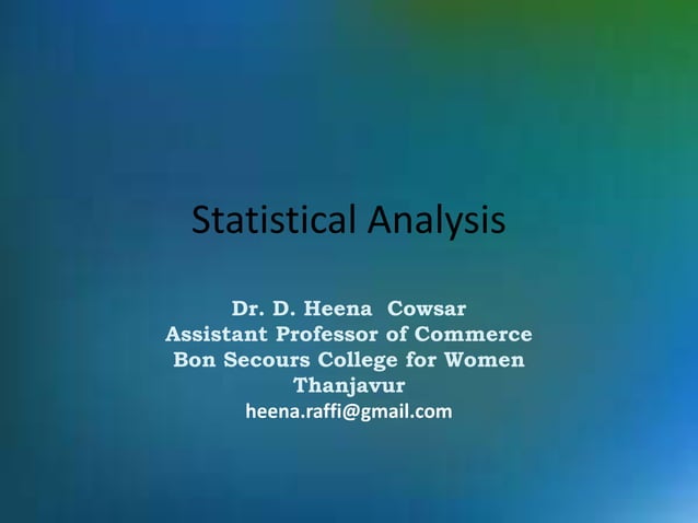 Methods of Statistical Analysis & Interpretation of Data..pptx