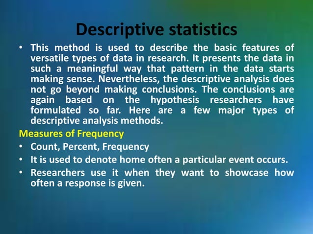 Methods of Statistical Analysis & Interpretation of Data..pptx