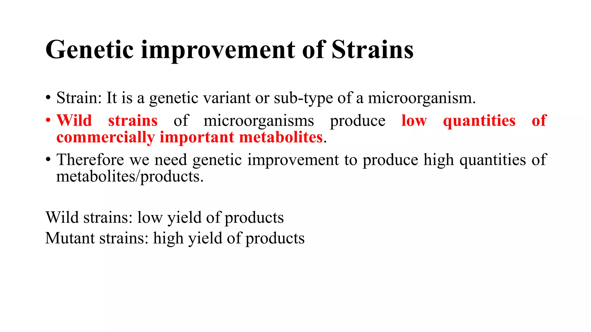 Methods of strain improvement | PDF
