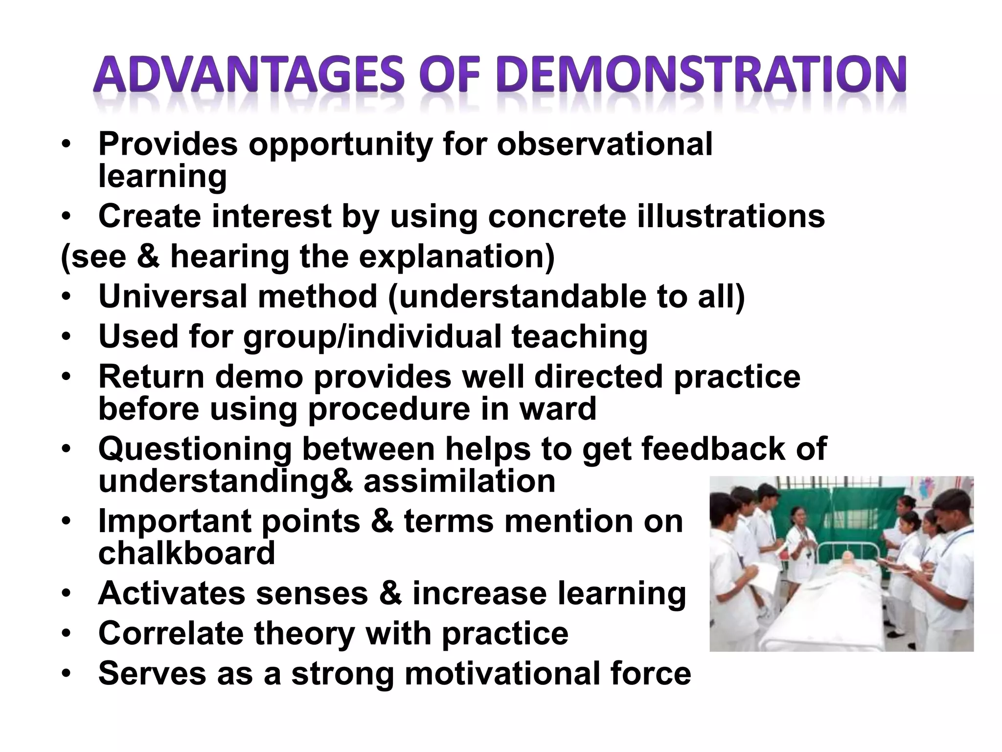 Methods Of Teaching Introduction Lecture Method And Demonstration