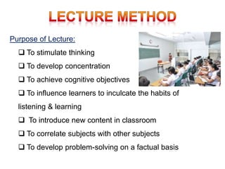 Methods of teaching- Introduction, Lecture Method and Demonstration ...