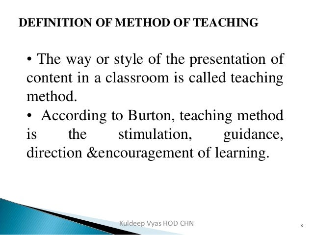 Methods of Teaching