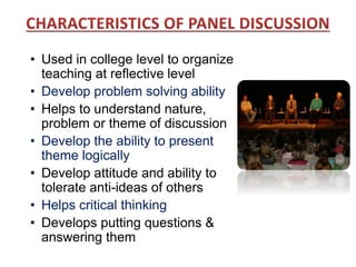 Methods of Teaching- Panel discussion and Workshop | PPTX