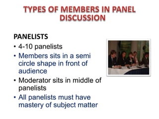 Methods of Teaching- Panel discussion and Workshop | PPTX