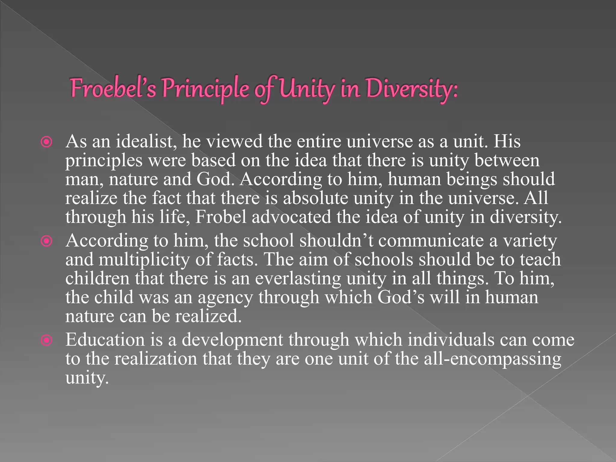 Methods of Teaching by FROEBEL.pptx | Daycare and Pre-School | Parenting