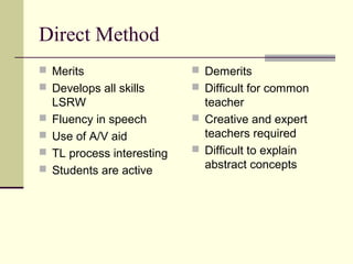 Methods of teaching english | PPT